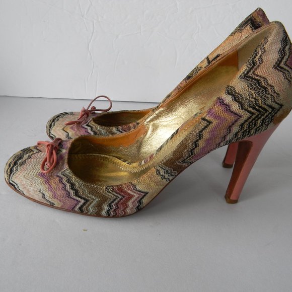 Missoni | Shoes | Missoni Gorgeous Classic Signature Chevron Wpink Bow ...